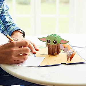 Lovepop Star Wars™ The Mandalorian™ The Child Pop Up Card, 5x7-3D Greeting Card, Father's Day Card, Baby Yoda Like Creature, Card for Husband, Birthday Card for Kids