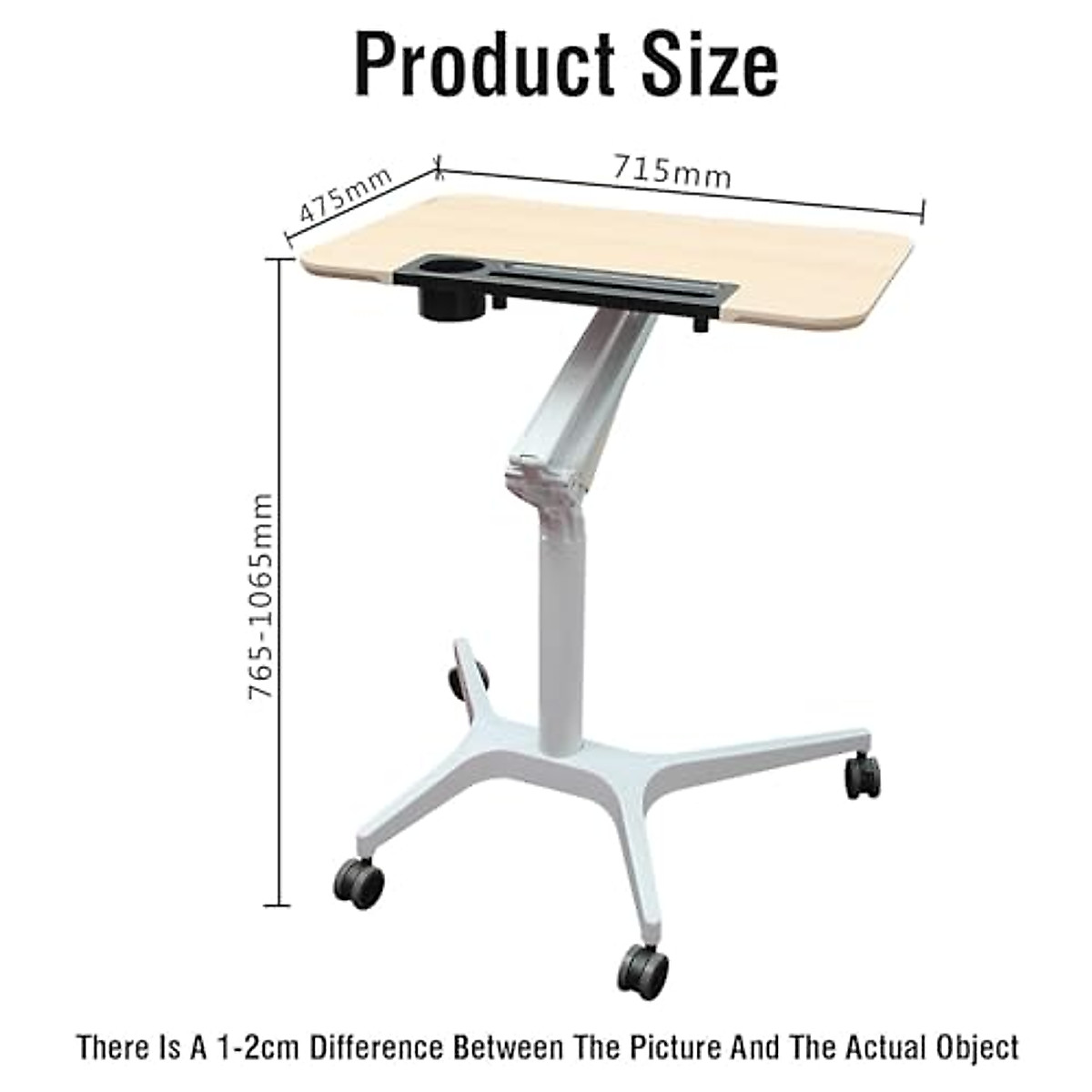 Podium Portable Pulpits Adjustable Height Lecterns Standing Desk Presentation Stand with Wheels Speaking Lectern Load 80 Kg