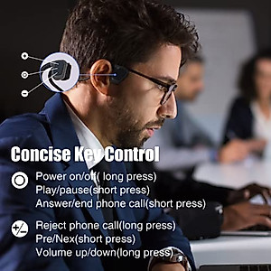 Minyaya Open Ear Headphones, Differ in Bone Conduction Headphones Wireless Bluethooth 5.3 Sport Headphones with Mic, IPX6 Waterproof Running Headset for Workouts, Cycling, Outdoor (Black)