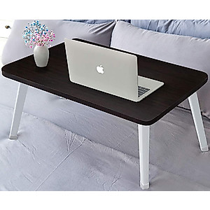 LKBBC Foldable Laptop Desk for Bed, Bed Laptop Table, Foldable Portable Lap Bed Tray, 23.6 Inch Floor Table for Drawing, Reading and Writing, Black