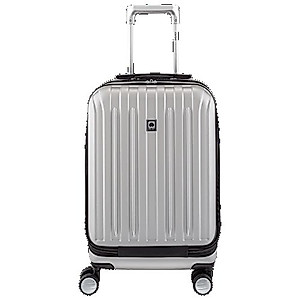 DELSEY Paris Titanium Hardside Expandable Luggage with Spinner Wheels, Silver, Carry-On 19 Inch
