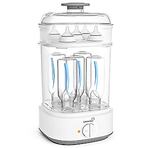 Bottle Sterilizer, Baby Bottle Steam Sterilizer, Electric Baby Bottle Sanitizer with Timer for Baby Bottles, Pacifiers, Pump Parts