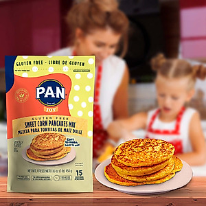 P.A.N Sweet Corn Pancakes Mix – Gluten Free Easy to Prepare 1 lb (Pack of 1)
