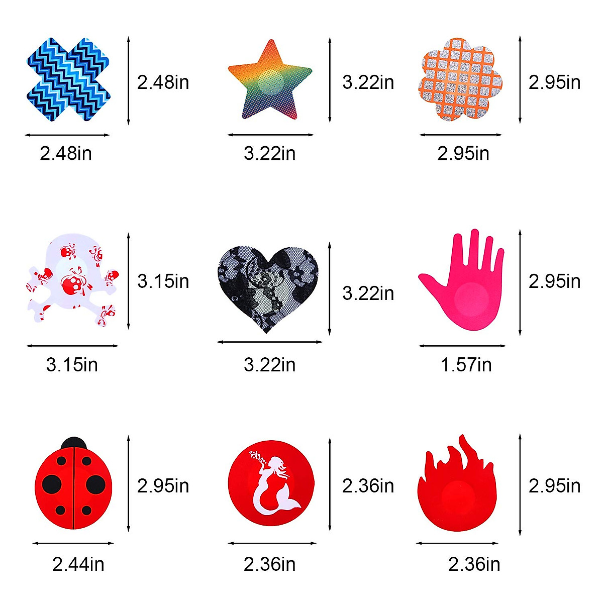 Syhood 60 Pairs Women Pasties Disposable Nipple Cover Stickers Breast Stickers Adhesive Breast Pasty