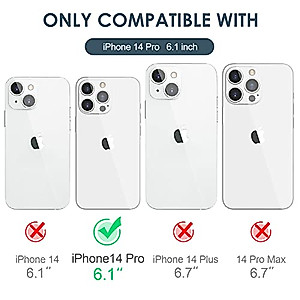 Hython Case for iPhone 14 Pro Case Glitter, Cute Sparkly Clear Glitter Shiny Bling Sparkle Cover, Anti-Scratch Soft TPU Thin Slim Fit Shockproof Protective Phone Cases for Women Girls, Clear Glitter