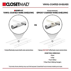 ClosetMaid 5037 5ft. to 8ft. Fixed Mount Closet Organizer Kit, White