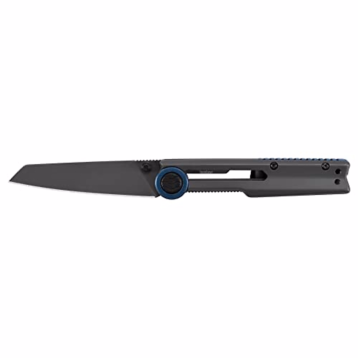 Kershaw Decibel Pocketknife; 3 Inch 8Cr13MoV Stainless Steel Blade, Titanium Carbo-Nitride Coated Blade and Handle, Manual Opening, Reversible Pocketclip, Thumb Stud, Frame Lock (2045), Black, Normal