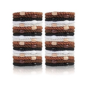 Hair Ties for Thick Hair, 36 Pcs Elastic Hair Ties for Women and Girls, 5 Colors Medium Size Ponytail Holders, Hair Bands for Women's Hair