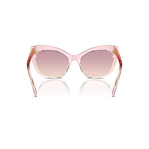 SWAROVSKI SK6020 Sunglasses, Transparent Pink To Clear/Gradient Violet, 55 mm