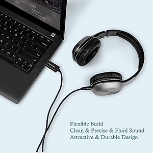 USB to 3.5mm Aux Cable, DUKABEL USB to 3.5mm Jack Cord for PC PS4 PS5 USB2.0 to 1/8’’ Male Auxiliary Audio Cable for Headphone Speaker(8FT/2.4 Meter) Do Not Work for TV Car PS3 Truck Amplifier