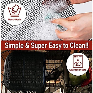 PatioGem Reusable Grill Mesh Mat, Grill Mats for Outdoor Grill Nonstick BBQ Mats for Grilling, Grill Set of 3, Nonstick Grill Mesh Mat, Mats for Grilling, BBQ Accessories Mesh Grill Mat -15.75” x 13”