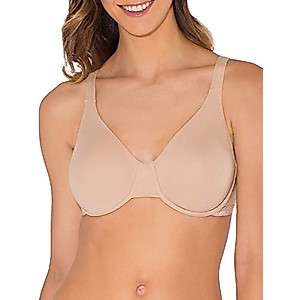 Fruit of the Loom Women's Cotton Stretch Extreme Comfort Bra, Black HUE/Sand, 38DDD