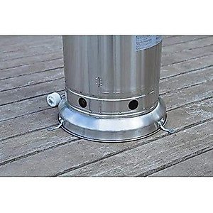 YZPFSD Style Selections/Garden Treasures 48,000 BTU Stainless Steel Floorstanding Liquid Propane Patio Heater，Portable Outdoor Heat Lamp