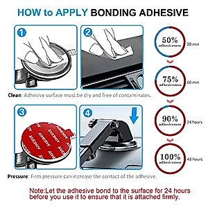 AZXYI Very High Bond Sticky Adhesive, 6 Pack Dashboard Pad Mounting Disk Adhesive Replacement Kit, Double-Sided Stickers for Suction Cup Dashboard Phone Holder & Windshield Car Mount