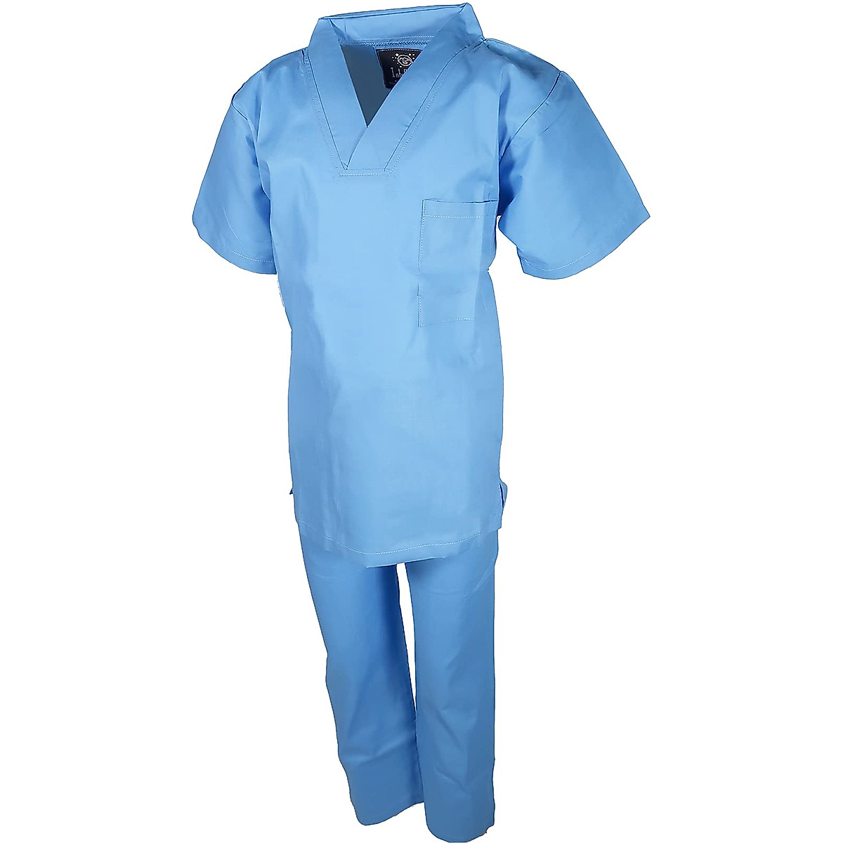 IntelliFun Toddler Kids Dress Up Pretend Role Play Scrub Sets Halloween School Home Play for Ages 3+ (Teal Blue, L 8-10Y)