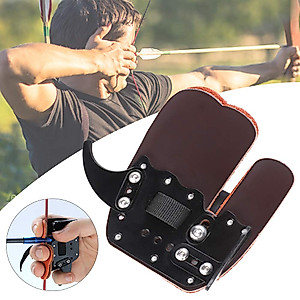 Keenso Recurved Bow Archery Finger Protector Competition Shooting Thumb Guard Tab Professional-Finger Earc