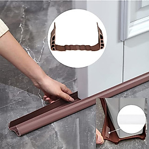 Door Draft Stopper Bottom Seal Strip Noise Blocker - Sweep Strip Under Door Draft Blocker, Soundproof Door Bottom Weather Stripping, for Block Wind, Light, Dust, and Noise (Brown)