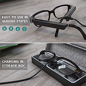 [2-Pack] TUSITA Charger Compatible with Echo Frames (2nd Gen) - USB Magnetic T- Head Charging Cable 3.3ft 100cm - Smart Audio Sunglasses Accessories