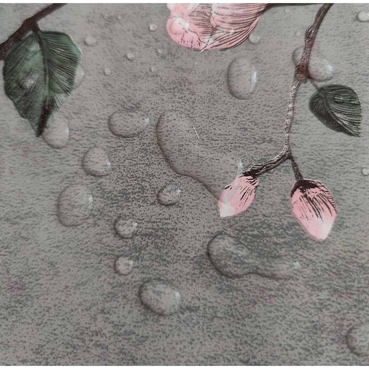 Dviolet Floral Peel and Stick Wallpaper Grey Floral Contact Paper Removable Wallpaper Decorative Self Adhesive Wallpaper Wall Paper 17.7" x 118.1"