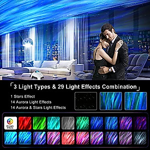 Vinwark Star Projector, Galaxy Projector, Northern Lights Aurora Projector for Bedroom with Music Bluetooth Speaker and White Noise, Starry Night Light Projectors for Kids Adults