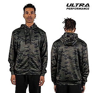 Ultra Performance Mens Sweatshirt 3 Pack Full Zip Up Hoodie, Lightweight Athletic Performance Zip Up Hoodies For Men