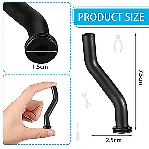 Tondiamo 6 Pieces 596163 Vacuum Hose Compatible with Briggs and Stratton, Black