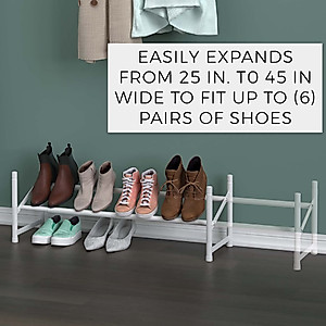 ClosetMaid 8111 Stack and Expand Shoe Rack, White