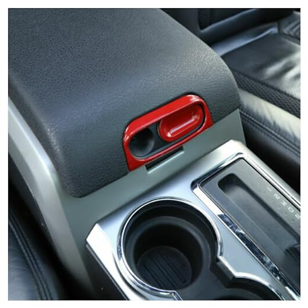 JIUYUN Central Armrest Box Handle Switch Cover Trim Frame Red HuaMao2019AB08b20203