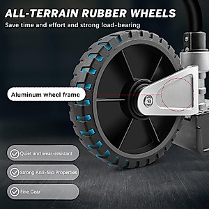 Leeyoung Folding Hand Truck Dolly Cart with Wheels,Heavy Duty 375lb Dolly for Moving，Aluminum Wheel Bracket and Steel Tube Frame, Foldable Hand Truck with Adjustable Handle for Moving Indoor/Outdoor