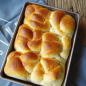 Turkey Roasting Pan with Rack for Ovens, Nonstick Rectangular Turkey Chicken Roaster Pan Baking Dish Broiler Pan Bakeware Heavy Duty Carbon Steel 13.6"