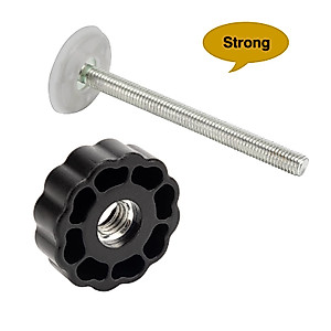 Pet Gates Spindle Rods 8mm(M8) - Replacement Parts Threaded Screw Bolts Hardware Kit Wall Protector for Baby Pressure Mounted Safety Door & Pet Stair Gates (Black, M8 9CMLong)