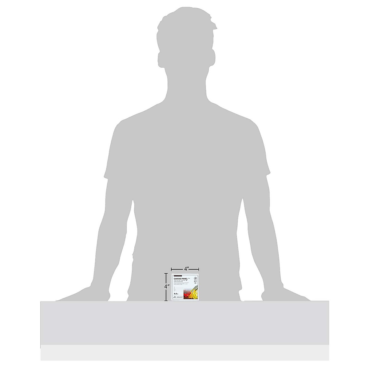 PHOENIX Small Painting Canvas Panels 4x4 Inch, 12 Value Pack - 8 Oz Triple Primed 100% Cotton Acid Free Square Canvas Boards for Painting, White Blank Flat Canvas Boards for Acrylic, Oil Paints