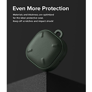 Ringke Onyx Compatible with Samsung Galaxy Buds 2 Pro/Pro / 2 / Live/FE Case, Oil & Dirt Resistant Non-Slip Cover - Dark Green