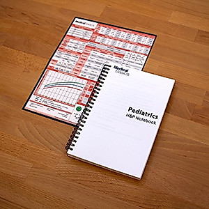 Pediatrics H&P Notebook Medical History and Physical notebook, 100 medical templates with perforations