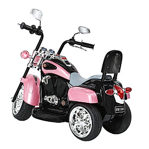 Freddo Toys 6V Battery Powered Chopper Style Electric Ride on Trike for Boys, Girls and Toddlers (Pink)