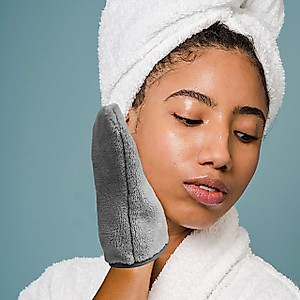 Eurow Microfiber Wash Cloth and Makeup Removal Facial Cleansing Cleaning Mitt, 3 Pack