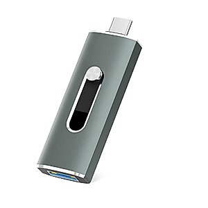 128GB USB C Thumb Drive, KOOTION USB 3.0 Flash Drive Dual Type-C USB Stick High-Speed Jump Drive Aluminum Alloy Photo Memory Stick for Smartphone Mac Laptop