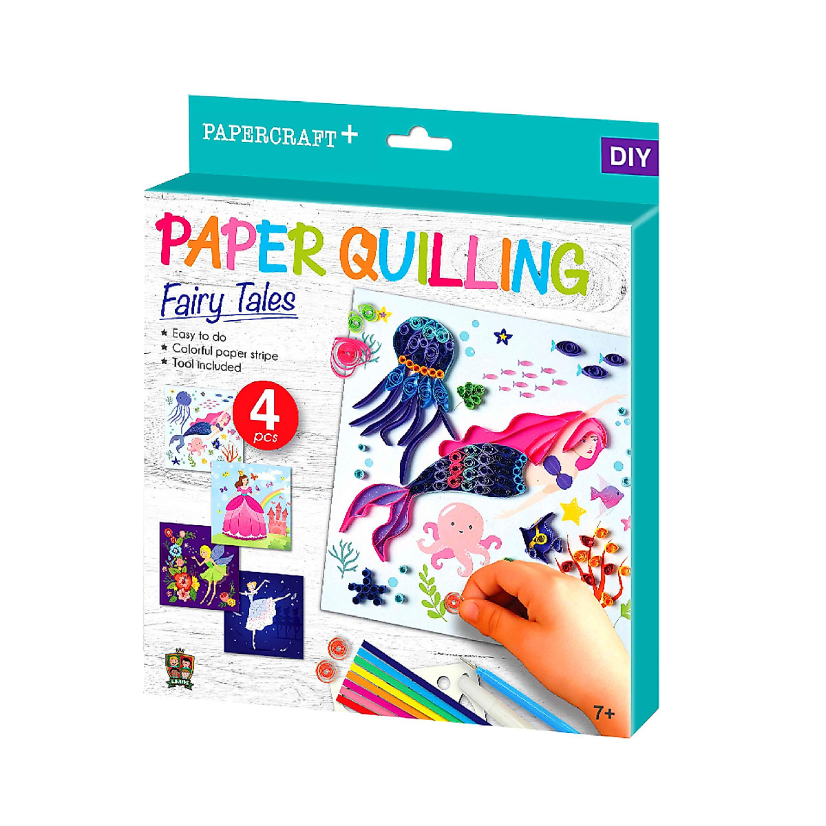C.S. Kids DIY Paper Quilling Arts & Crafts Gifts – Fairy Tales| 3D Paper Quilling Design Kits for Kids, Make Your Own Paper Art (Paper Strips & Tools Included)