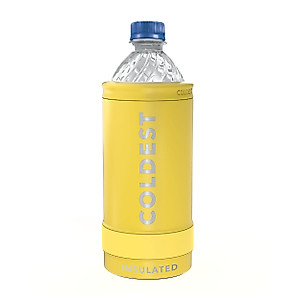 Coldest 4 in 1 Bottle Cooler Can 24 oz Tumbler in 1 - Bottle Cooler Beer, Soda, Energy Drink, Water | Vacuum Insulated Stainless Steel Cooler for 20 oz, 24 oz, 25 oz