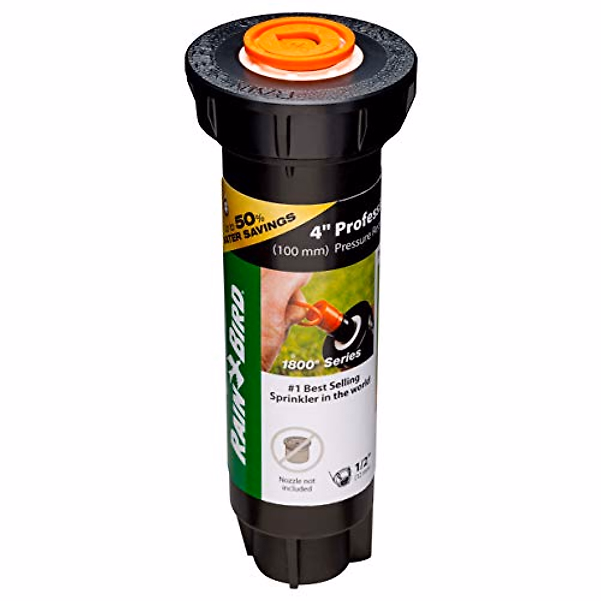 Rain Bird 1804LNPRS Pressure Regulating (PRS) Professional Pop-Up Sprinkler, Body Only No Nozzle, 4" Pop-up Height