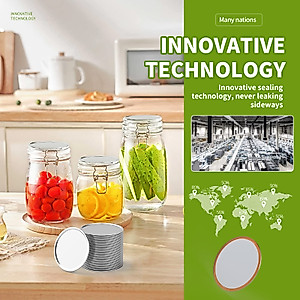 150 pcs mason jar lids-canning lids regular mouth,lids for mason jars,aluminum lids for mason jar regular mouth split-type lids leak proof and secure canning jar caps(2.75in Lids)