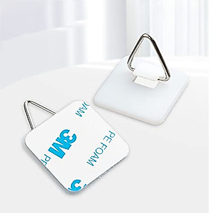 GSHLLO 20 Pcs Plastic Invisible Plate Hangers Adhesive Plate Hooks Vertical Plate Holders Wall Hooks for Decorative Plates Pictures