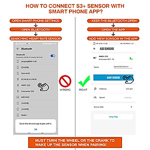 Magene S3+ Outdoor/Indoor Speed/Cadence Sensor for Cycling, Wireless Bluetooth/Ant+ Bike Computer RPM Sensor for Road Bike or Spinning Bike and Trainers Compatible with Onelap, Wahoo Fitness, Zwift