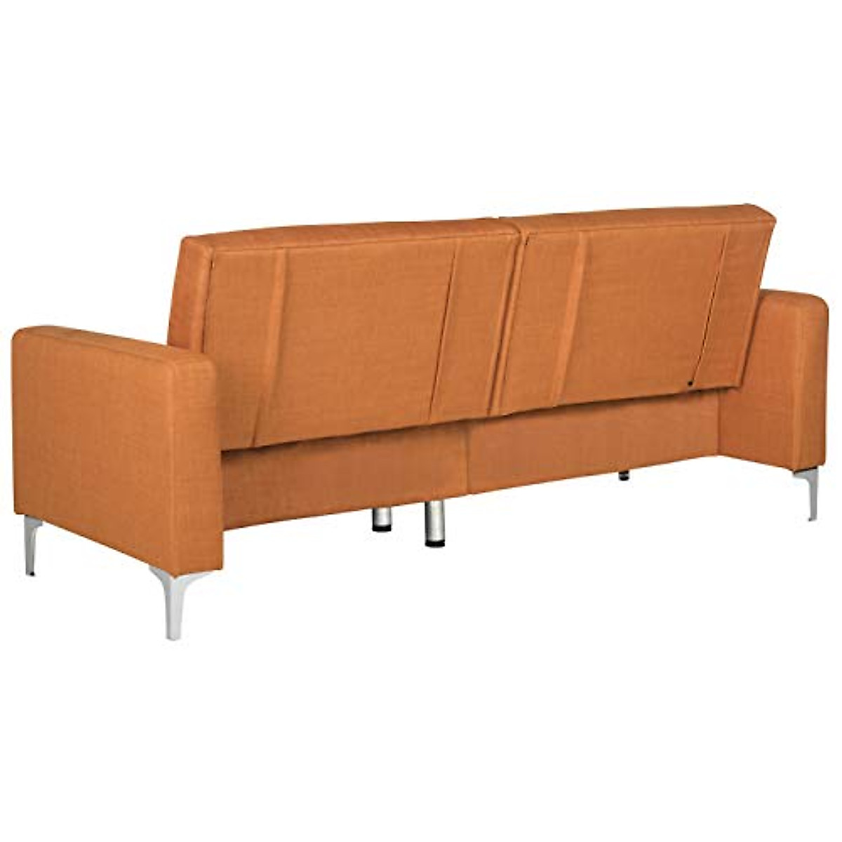 Safavieh Livingston Collection Soho Orange Tufted Foldable Sofa Bed