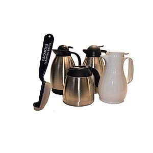 COFFEE DECANTER CLEANING BRUSH LIFETIME GUARANTY, THERMAL INSULATED CARAFE