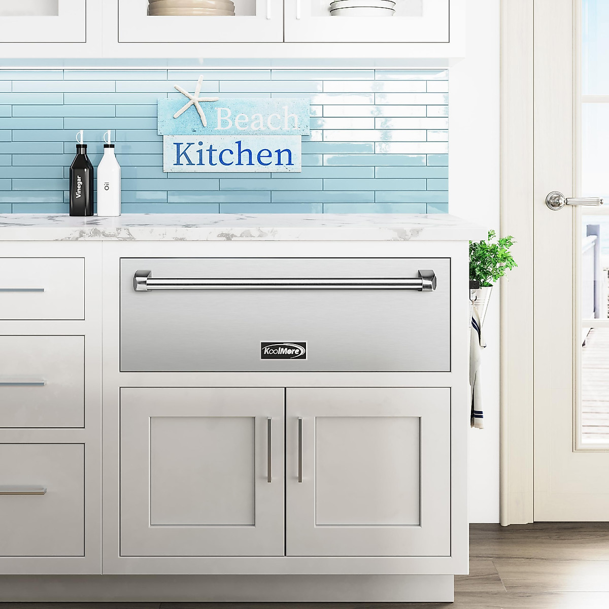 KoolMore 30 in. Built-in Residential Warming Drawer with Three Compartments in Stainless-Steel (KM-RWD-30SS)