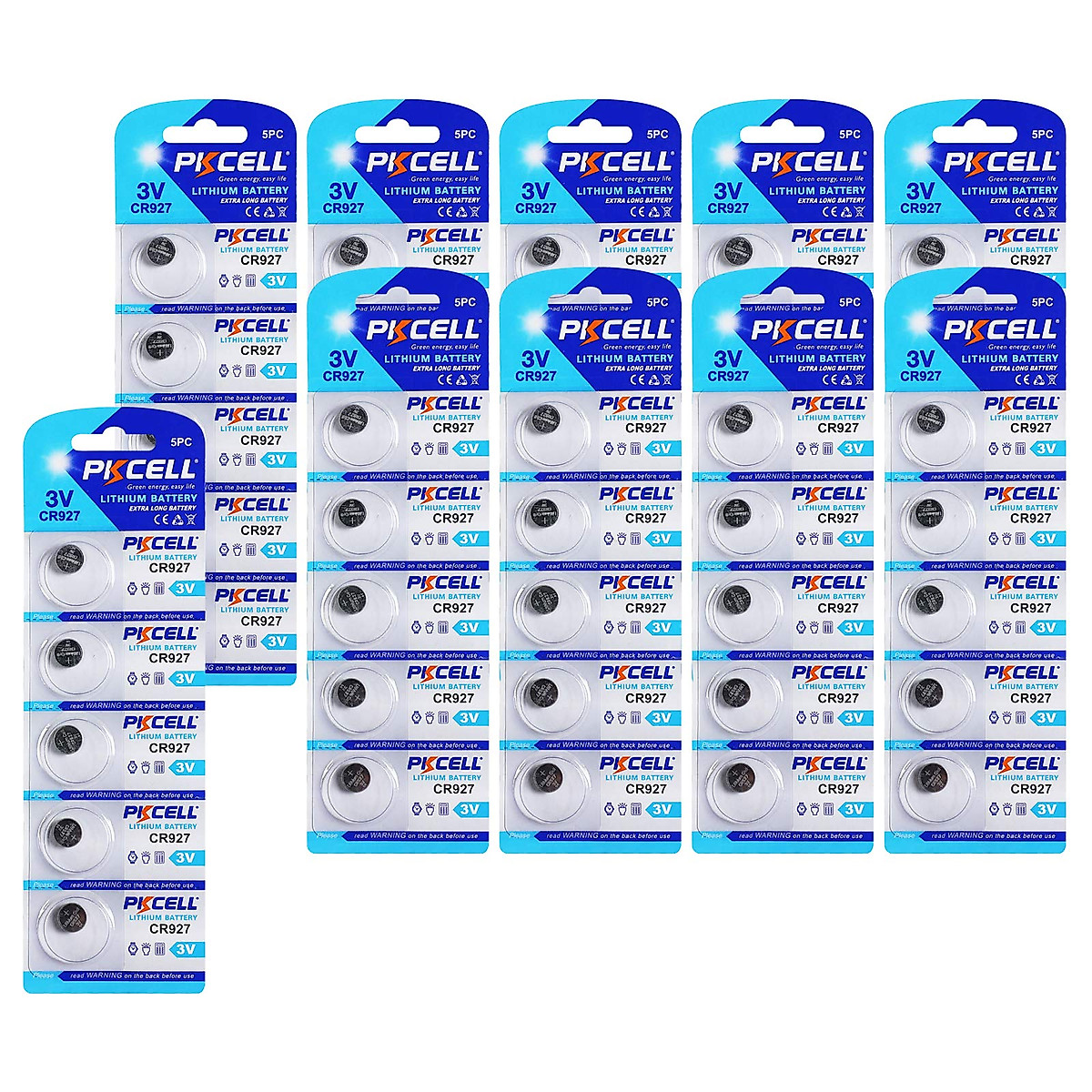 CR927 Batteries BR927 DL927 3V Lithium Button Cell Batteries 50Pcs