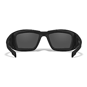 Wiley X WX Boss Sunglasses, Safety Glasses for Men and Women, UV Eye Protection for Shooting, Fishing, Biking, and Extreme Sports, Matte Black Frames, Silver Flash Tinted Lenses