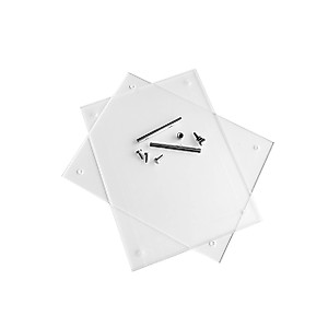 Missartist Frameless Tabletop Photo Frames Free Standing Clear Acrylic Desktop Picture Frame (11x14)