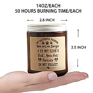 Aromaflare Lavander Scented Candles Dog Memorial Candle Gifts Pet Bereavement Present Sympathy Gift Ideas for Dogs Lovers Friends Familes